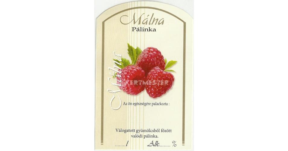 Pálinka üveg címke málna II 10 db/cs - Pálinkás üveg címke II - Agropolisz Pálinka üveg címke málna II 10 db/cs - Pálinkás üveg címke II - Agropolisz